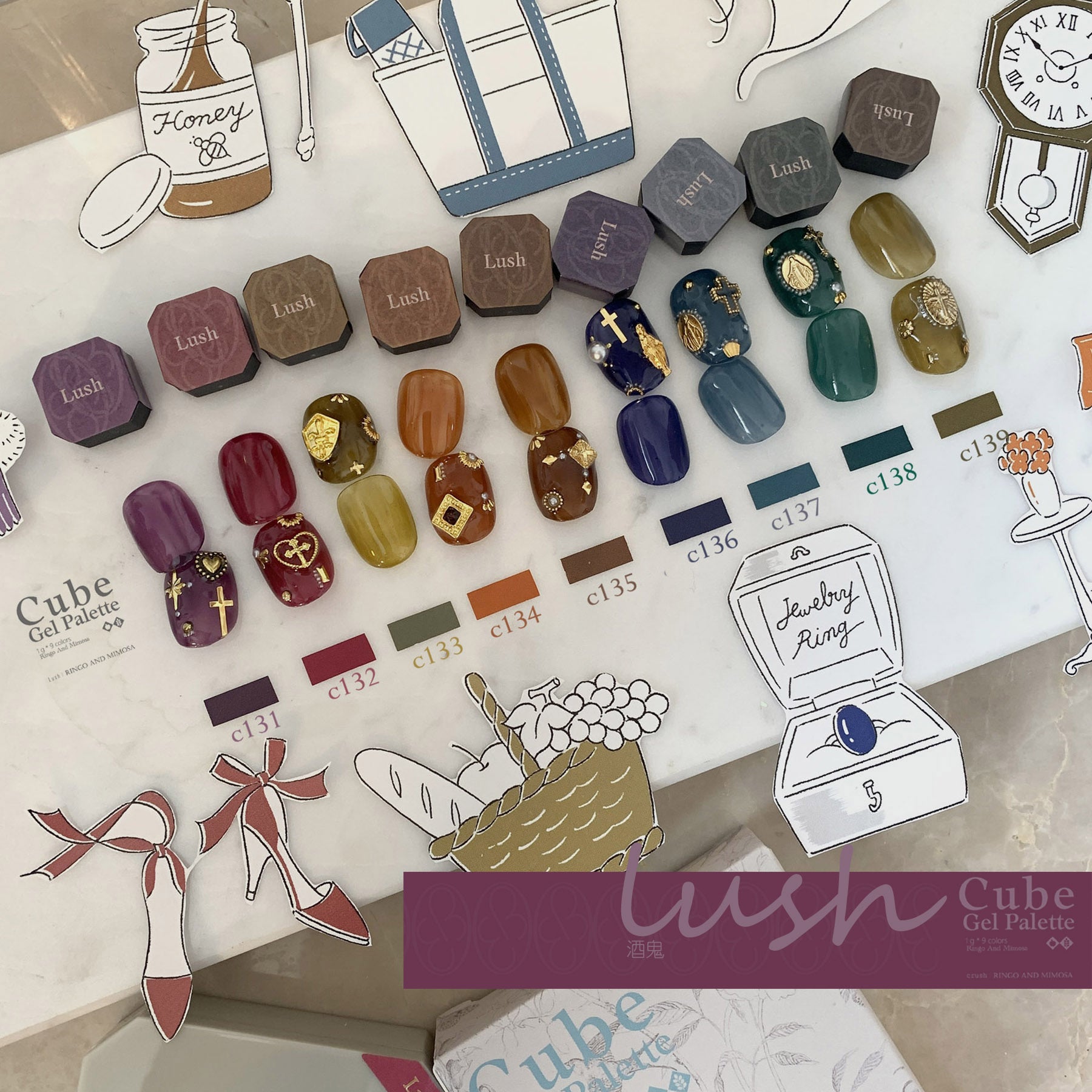 Ringo and Mimosa - Cube 9 Colour Set- Lush – Bee Lady Nails & Goods
