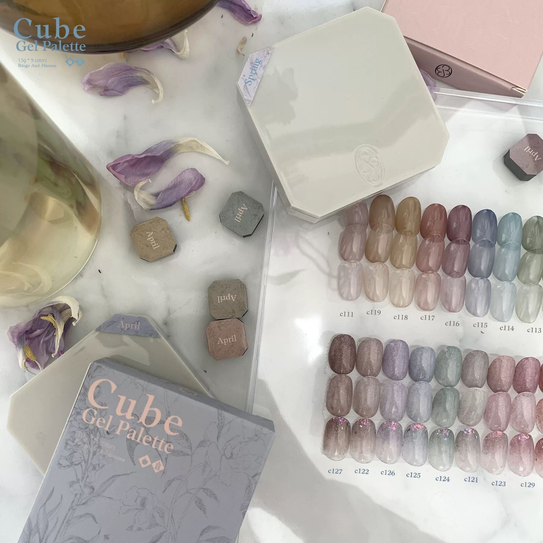 Ringo and Mimosa - Cube 9 Colour Set - April – Bee Lady Nails & Goods